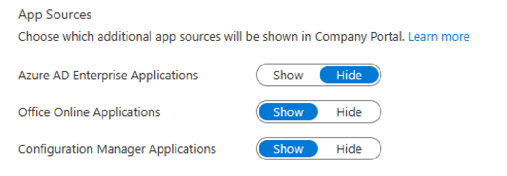Company Portal Set up