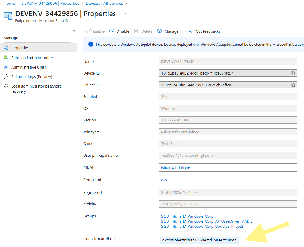 Conditional Access and MFA on Shared Windows Devices with Intune